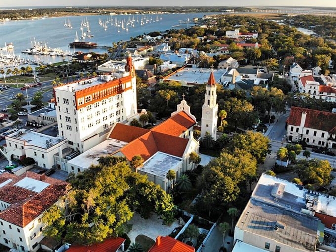 St. Augustine: Where history and Instagram collide. This aerial view showcases centuries of stories waiting to be explored.