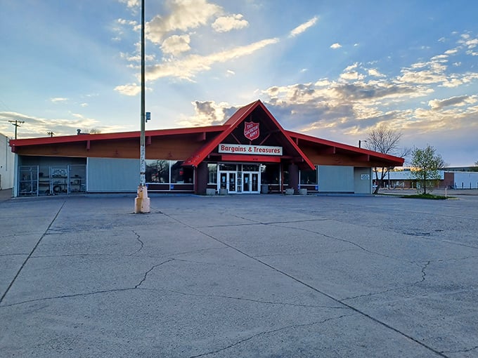 Red-roofed wonderland alert! The Salvation Army's treasure trove awaits, where one person's castoffs become another's prized possessions.