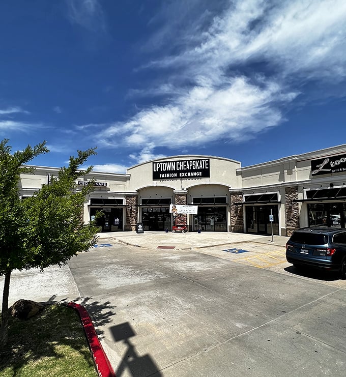 Uptown Cheapskate: Where fashion meets frugality under the Oklahoma sky. This place is cooler than a polar bear's toenails!