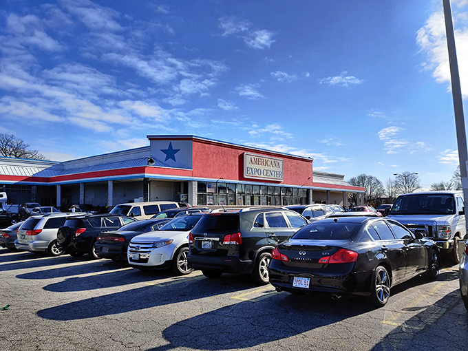 Parking lot packed with potential! This red, white, and blue behemoth houses more treasures than you can shake a vintage flag at.