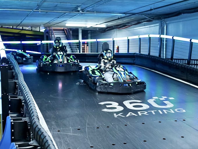 Neon lights, electric karts, and more twists than a pretzel factory. Andretti's indoor track is a sensory overload in the best way possible.