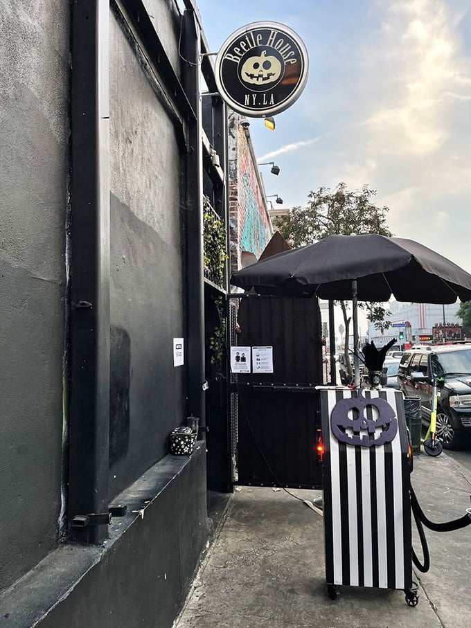 Nightmare before dinnertime? Beetle House's eerie ambiance is the perfect backdrop for a hauntingly good meal.