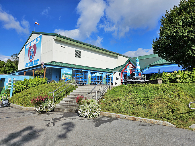 Cow-abunga! Ben & Jerry's serves up scoops of joy in a setting that's part dairy farm, part Willy Wonka's wildest dreams.