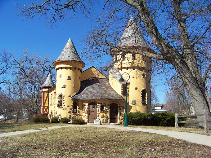 Who needs a man cave when you can have a castle? Curwood's yellow-brick writing studio is the ultimate literary retreat.