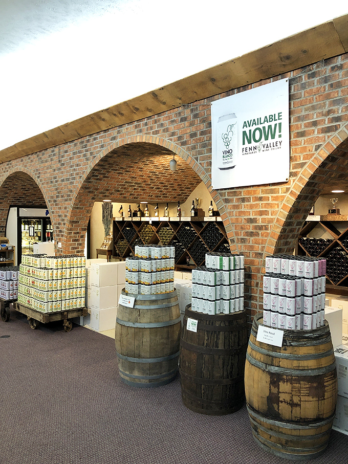 Wine barrels galore at Fenn Valley! It's like Donkey Kong for grown-ups, but instead of barrels to dodge, you've got barrels to drink.