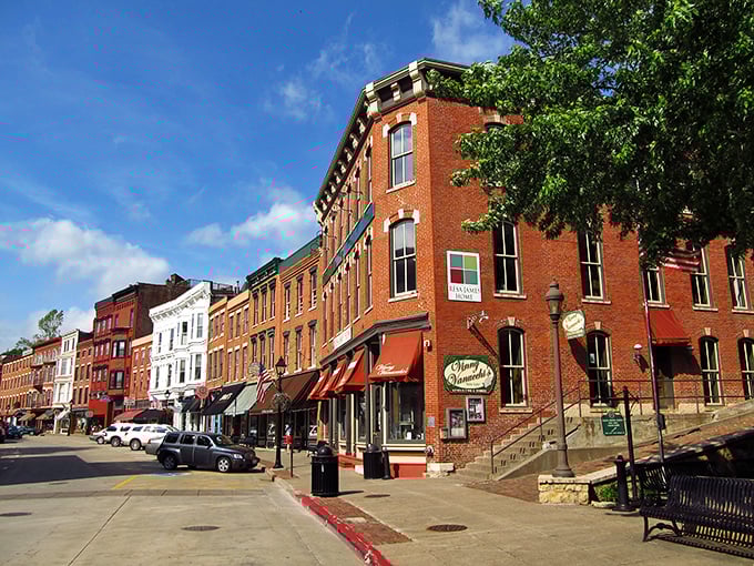Galena's Main Street: A time machine disguised as a quaint downtown. Just don't expect to find a DeLorean parked among the historic facades.