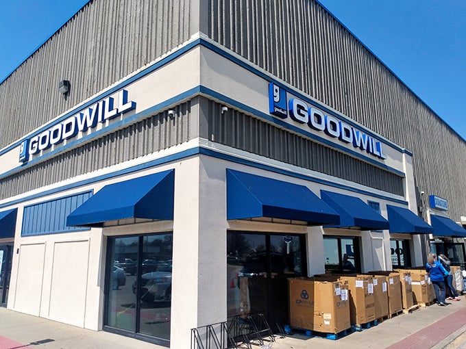 Welcome to Goodwill's land of plenty! This Champaign location is where your wallet goes to breathe easy and your closet goes to party.