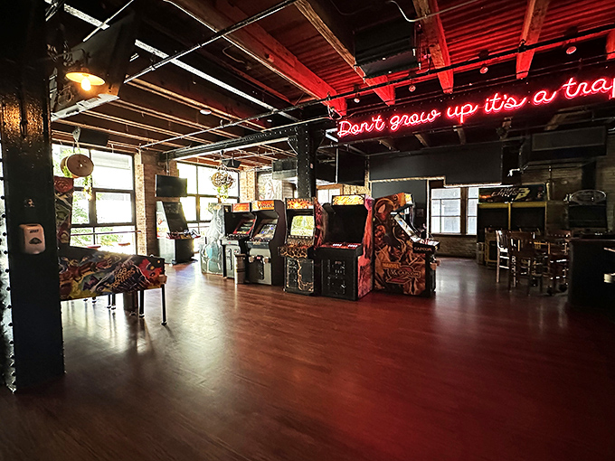 Nostalgia on tap! HQ serves up a perfect blend of retro gaming and modern brews. It's where Pac-Man meets craft man.