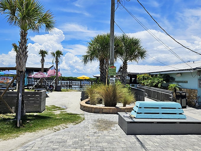 Forget fancy, embrace flavor! JB's outdoor dining is like a picnic where the fish volunteered to attend.