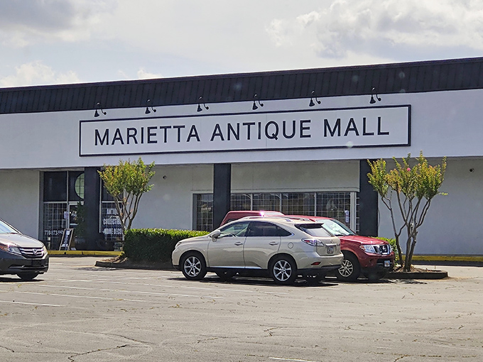 "Where every aisle tells a story. This unassuming exterior hides a labyrinth of memories and potential heirlooms."