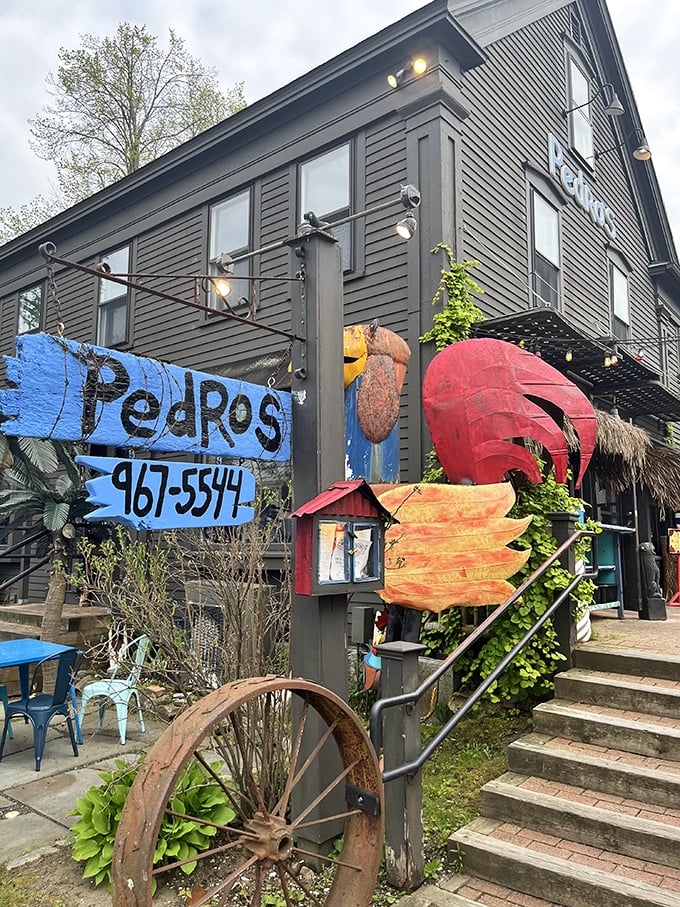 Taco 'bout a makeover! Pedro's transforms a classic Maine cottage into a slice of Mexico, complete with palm trees.