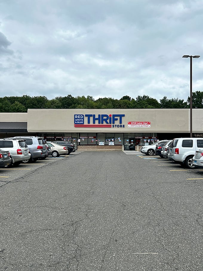 Dive into a sea of bargains at Red, White & Blue. It's like your favorite yard sale, but with air conditioning and no haggling required!