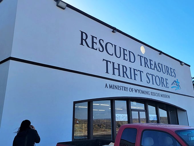 Step into Rescued Treasures, where every purchase is a plot twist in your wardrobe's story. The store's clean lines and spacious interior promise adventures in bargain hunting.