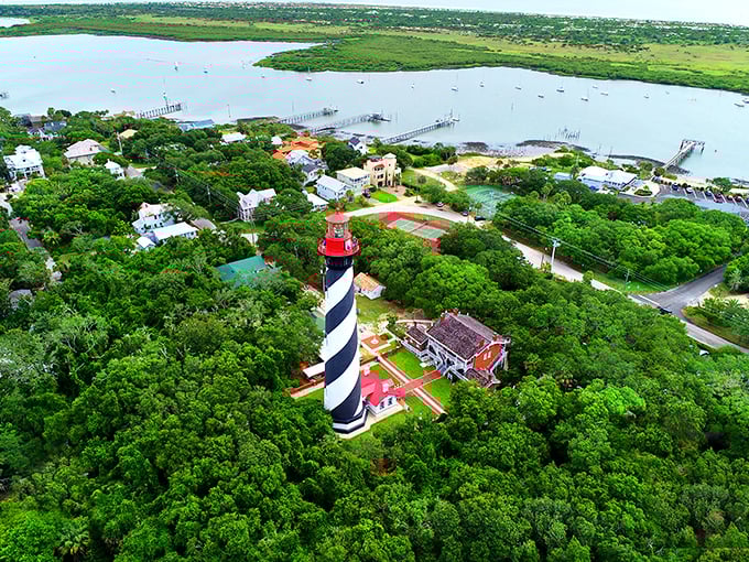 Spiral staircase to paradise: 219 steps to a view that'll make you forget all about your burning calves.