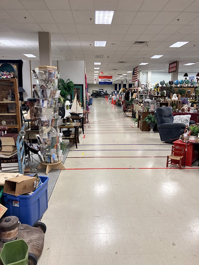 Aisle after aisle of curiosities! It's like your attic decided to party with everyone else's basement.