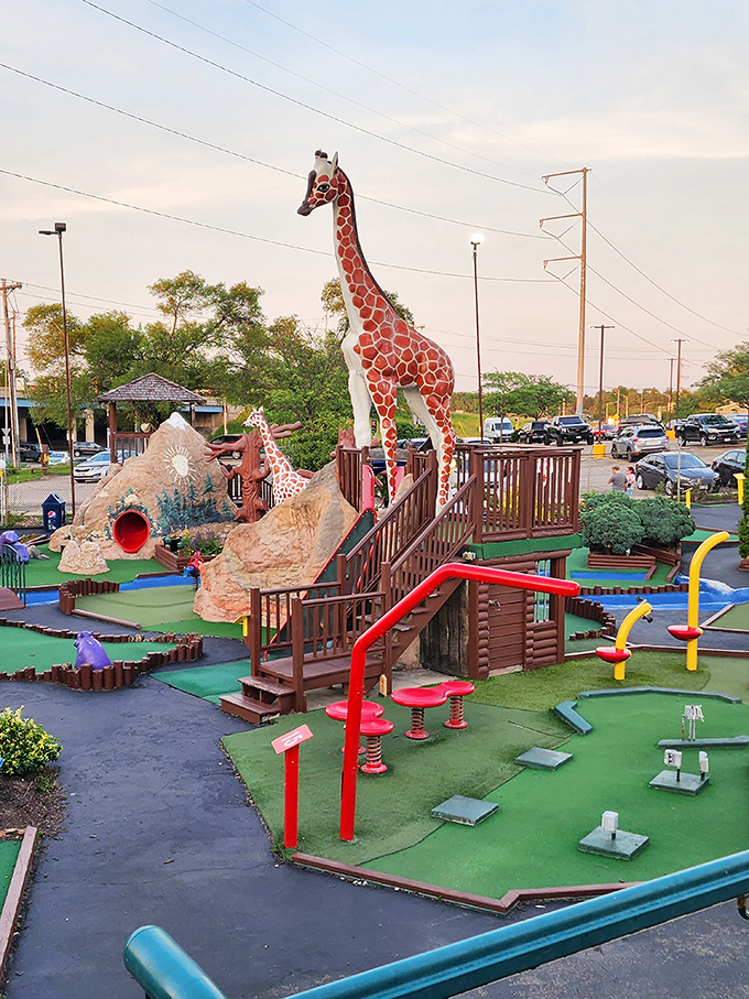 Is it a zoo? Is it a golf course? No, it's Vitense &ndash; where animal sculptures make your missed putts feel a little less embarrassing.
