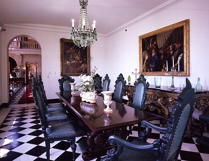 Dinner for twelve... hundred? This dining room could host a small country, or at least a very extravagant circus troupe.