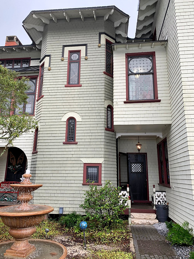 Arches and angles and windows, oh my! This architectural masterpiece is like a Victorian layer cake come to life.