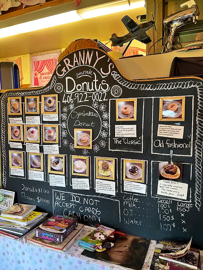 Behold, the menu of dreams! Each chalk-scrawled offering is a potential adventure for your taste buds.
