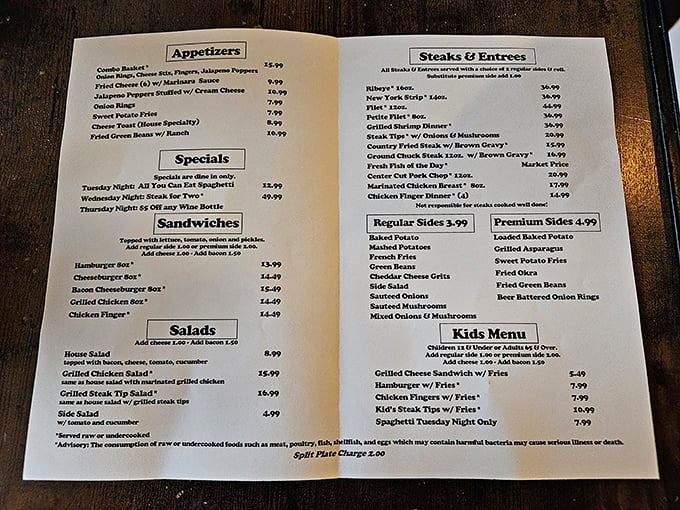 Decisions, decisions! This menu is like a roadmap to flavor town, with each option more tempting than the last.