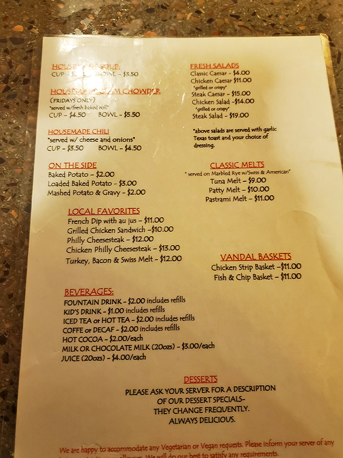 A menu that reads like a love letter to classic American cuisine. From hearty chowders to melty sandwiches, every dish promises a hug for your taste buds.