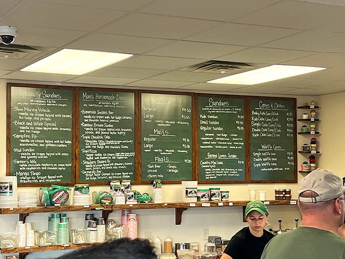 Decisions, decisions! This menu board is like a choose-your-own-adventure novel, but every ending is delicious.