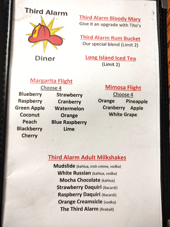 Decisions, decisions! This menu is a choose-your-own-adventure of comfort food classics and boozy delights. Breakfast and cocktails? Yes, please!