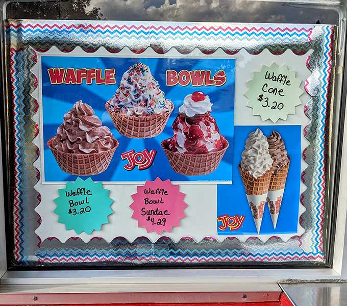 Waffle bowls of joy! These aren't just desserts; they're edible works of art that would make Van Gogh trade his paintbrush for a spoon.