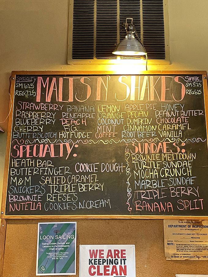 Decisions, decisions! This chalkboard menu is like a treasure map for your stomach. X marks the spot for indulgence.