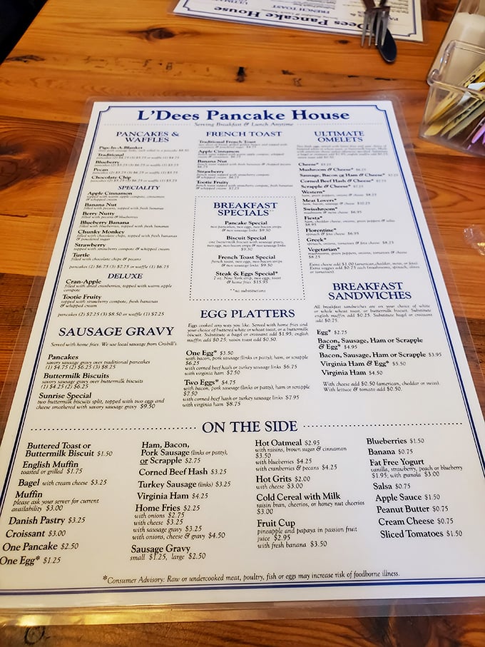 The holy grail of breakfast menus! From classic stacks to creative combos, L'Dees has your morning cravings covered.