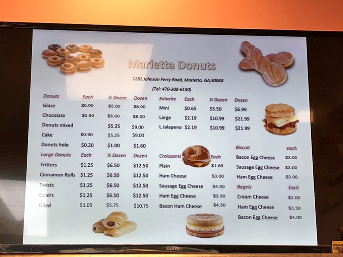 Behold, the menu of dreams! From classic glazed to adventurous jalape&ntilde;o, this donut lineup is ready for its tasty close-up.