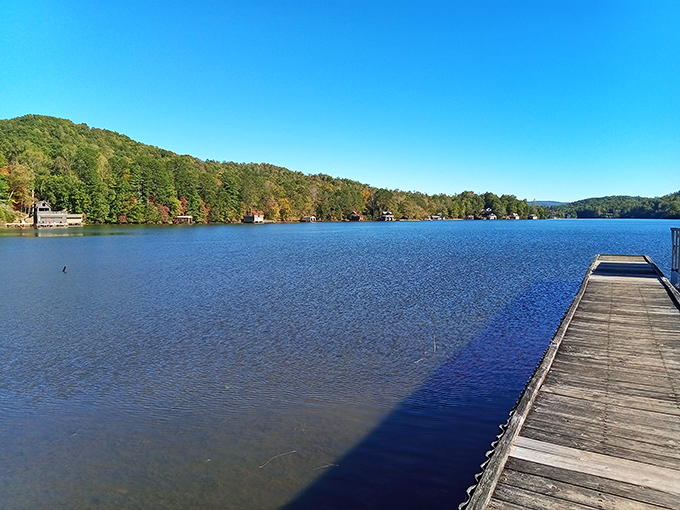 Lake Burton: where the water's so clear, you can see fish contemplating their life choices. It's like nature's own IMAX screen!