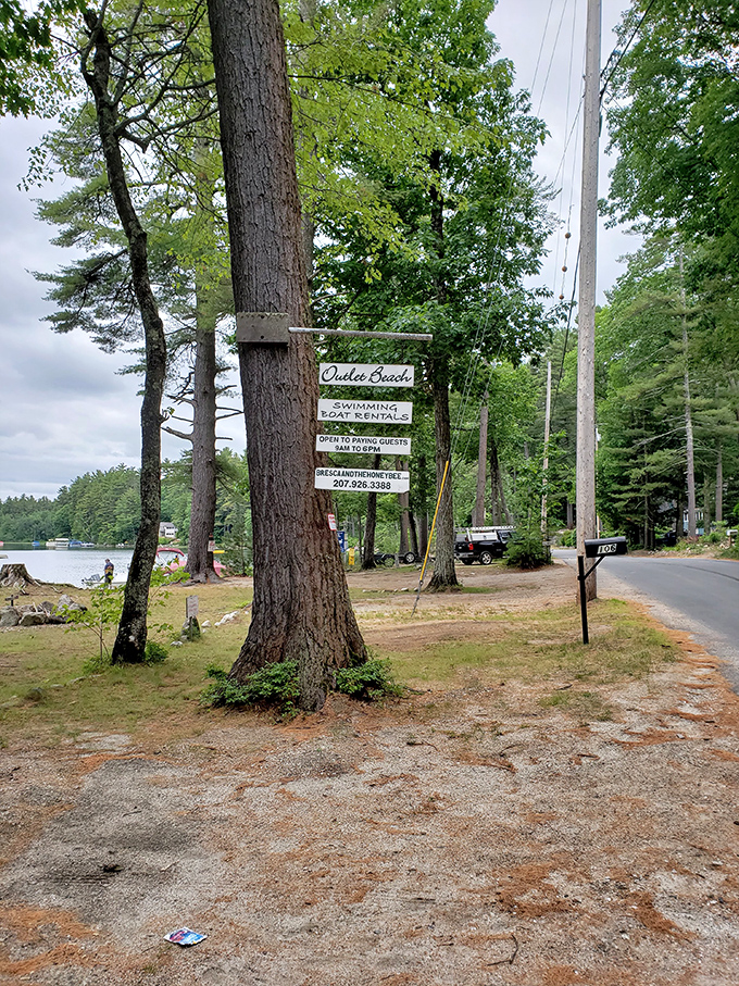 Who needs GPS when you've got this charming sign? It's like stumbling upon the secret menu of summer fun.
