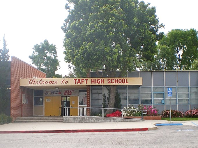 Taft High School: Where future stars are born and the occasional coyote drops by for extra credit. This unassuming campus has seen its share of Hollywood talent.