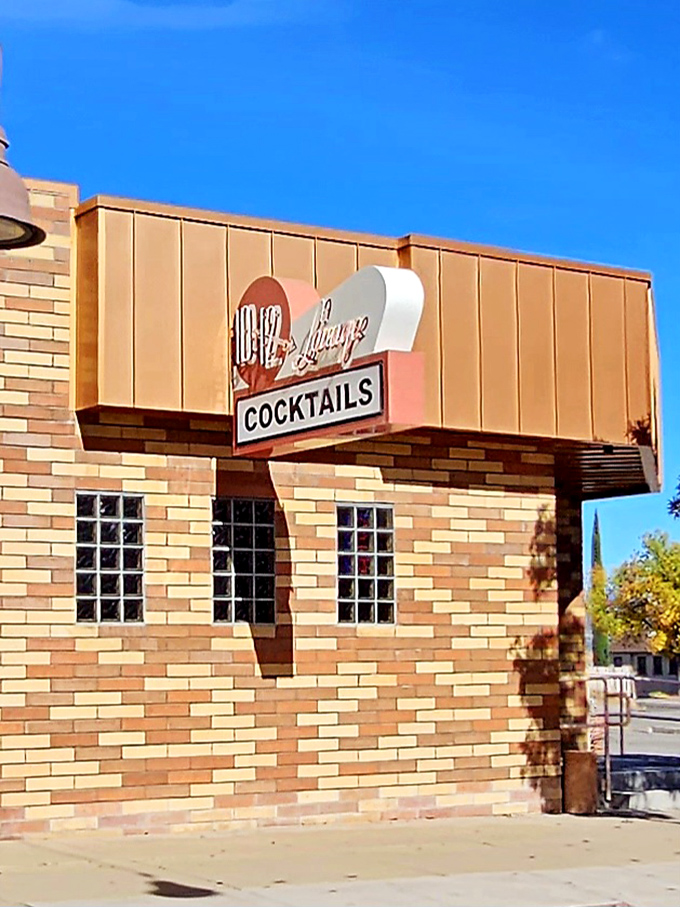 Cocktails with a side of nostalgia! The 10-12 Lounge's retro sign promises libations that'll transport you faster than Doc Brown's DeLorean.