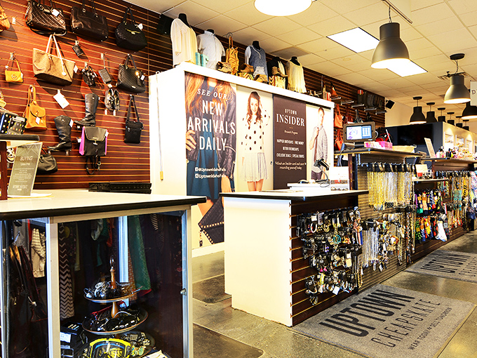 Accessories galore! From statement necklaces to chic handbags, this display is a fashionista's playground where style meets savings.