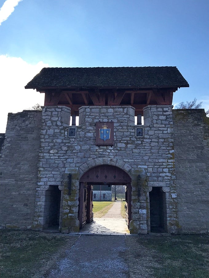 "Knock knock! Who's there? 300 years of history, that's who! This grand entrance is like the Downton Abbey of the Midwest, minus the British accents."
