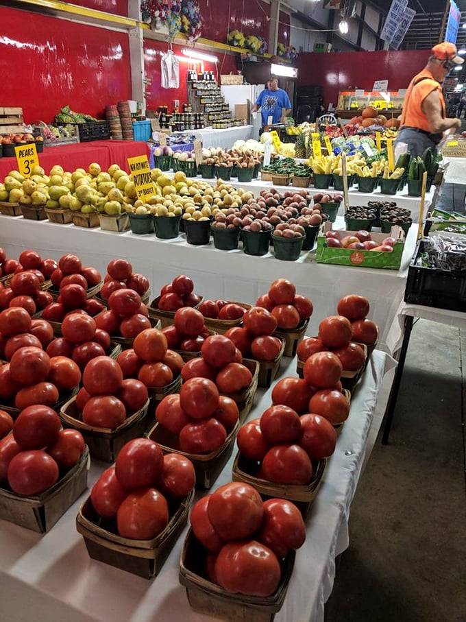 Nature's candy store! These vibrant fruits and veggies are so fresh, you might catch them gossiping about yesterday's weather.