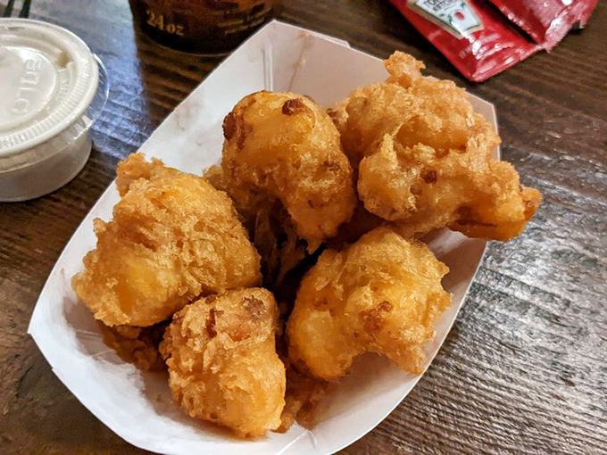 Golden nuggets of joy! These fried cheese curds are the crown jewels of Wisconsin cuisine &ndash; crispy on the outside, gooey on the inside, and utterly irresistible.