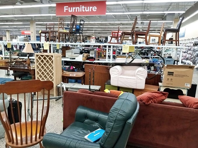 Furniture fit for a king (or at least a very thrifty prince). From cozy recliners to dining sets, it's like IKEA's quirky cousin moved in.