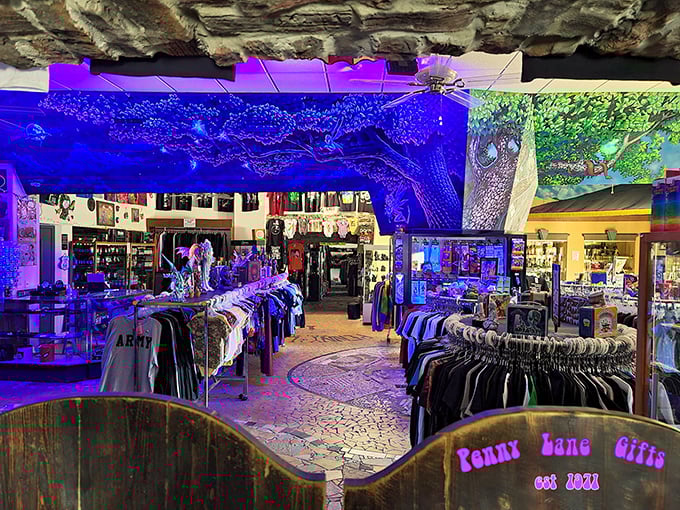 Step into a kaleidoscope of cool. This isn't just shopping; it's a journey through a technicolor dreamscape where every turn reveals a new treasure.