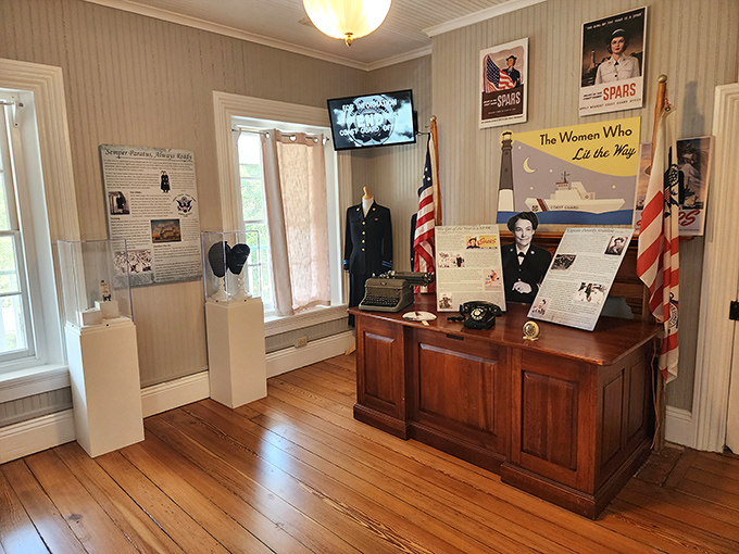 Step into a time capsule of courage. This room's got more stories than your grandpa after his third cup of coffee.