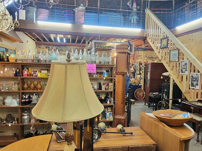 Behold, the Narnia of knick-knacks! This interior shot is like your grandma's attic and Indiana Jones' warehouse had a beautiful baby.