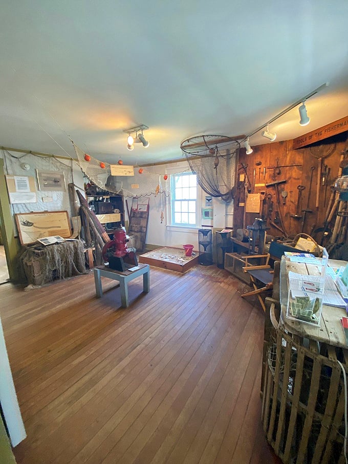Step into a time capsule of maritime history. This room's got more nautical knick-knacks than a retired sailor's man cave.