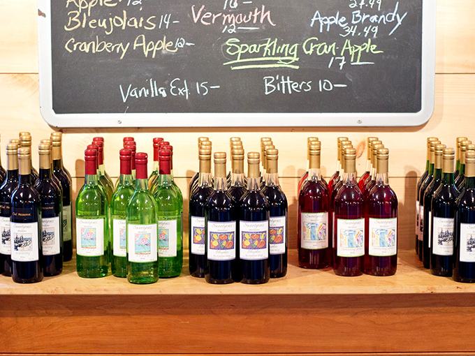 A rainbow of flavors awaits! From Blueberry Beaujolais to Sparkling Cranberry Apple, these bottles are like a greatest hits album of Maine's fruit harvest.