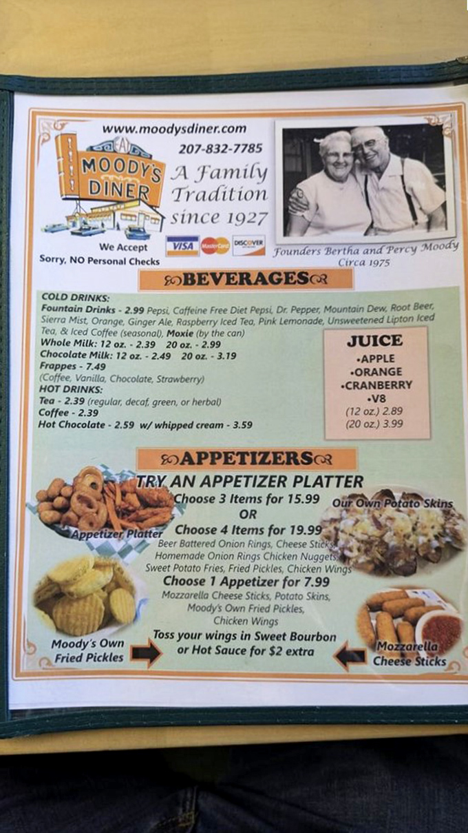 A menu that's seen more presidential terms than term limits! Moody's offerings are a delicious trip through decades of diner delights. 