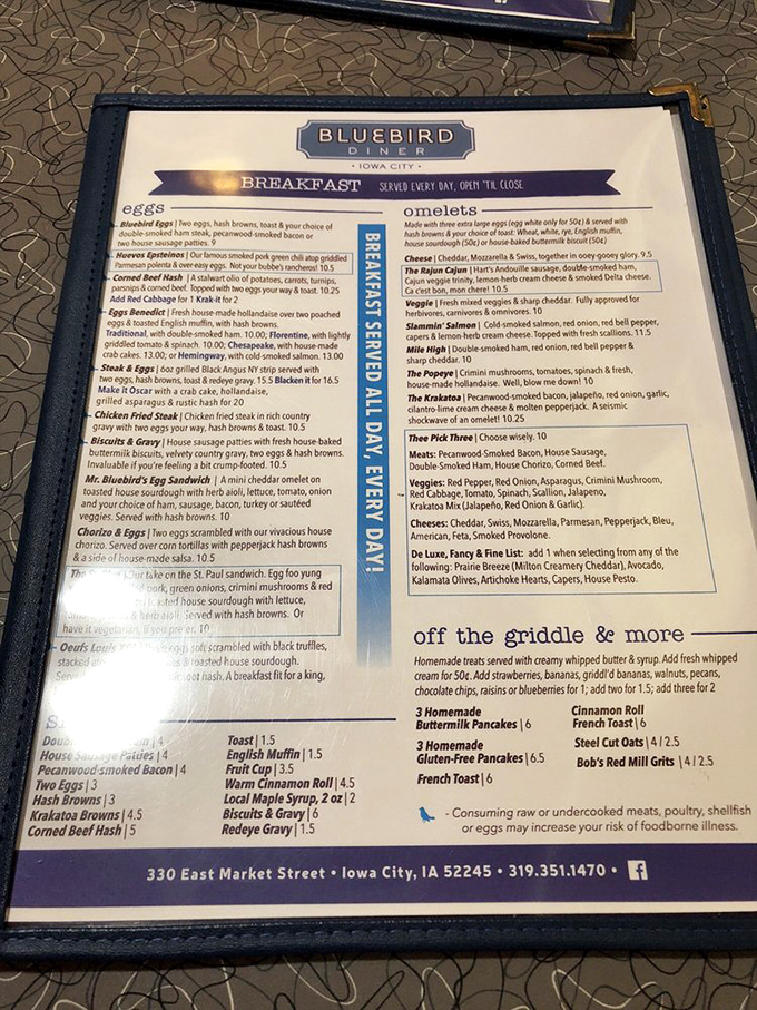 Decisions, decisions! This menu is like a choose-your-own-adventure book, but every ending is delicious. Warning: May cause spontaneous drooling.