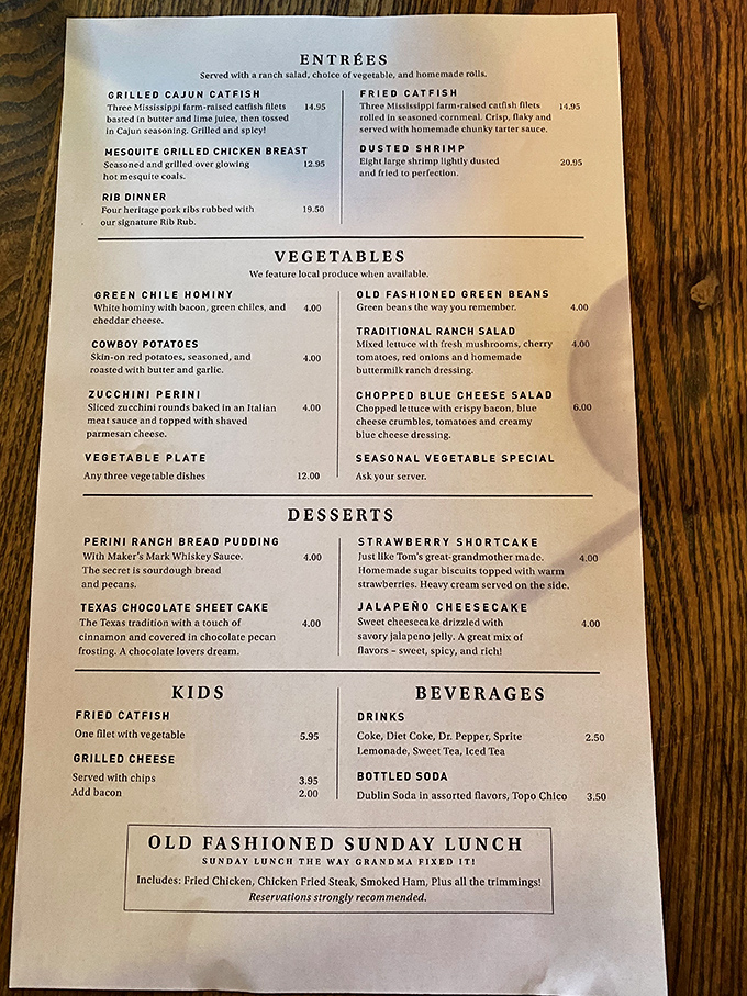 Decisions, decisions! This menu reads like a love letter to Texas cuisine. Pro tip: Bring your appetite and a few friends to sample it all.