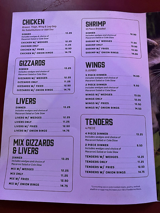 Decisions, decisions! This menu is a roadmap to flavor town. Pro tip: You can't go wrong with anything crispy and golden.