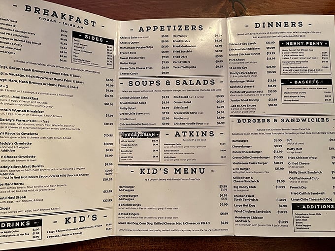 Decisions, decisions! This menu is like a greatest hits album of comfort food classics. Warning: May cause spontaneous stomach growling and uncontrollable salivating.